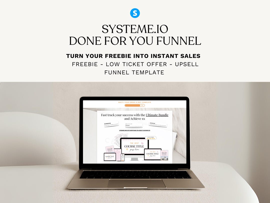 Systeme.io Sales Funnel Template. Low Ticket Offer. Upsell Funnel ...