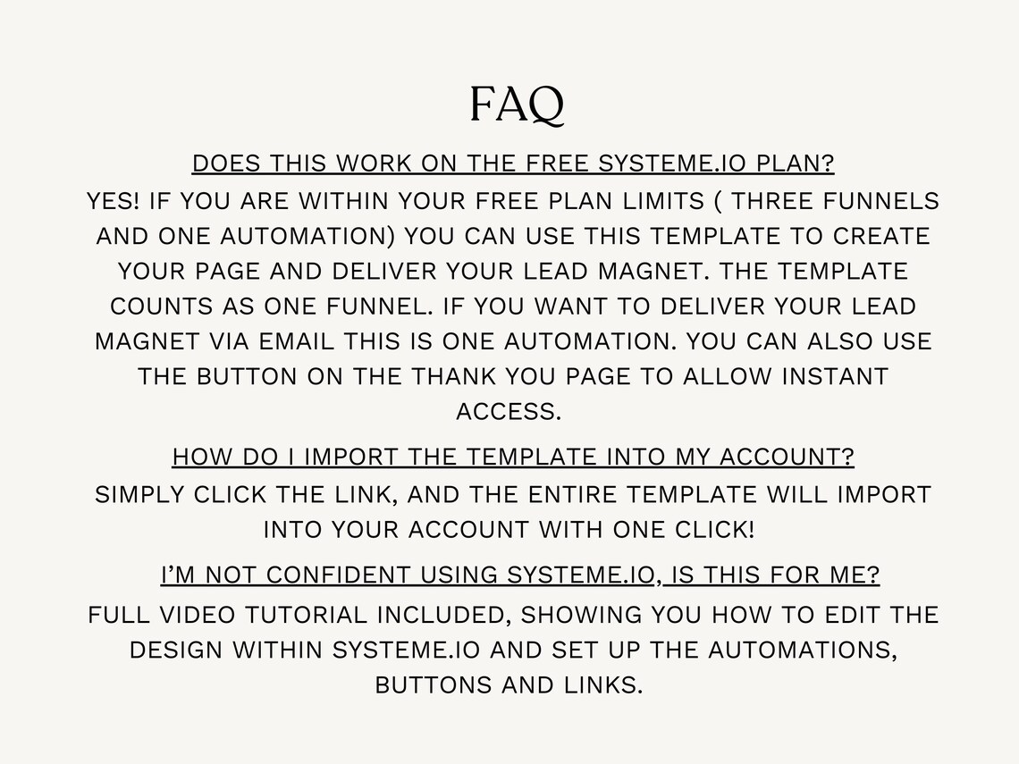 Systeme.io Opt in Freebie Template. Systeme.io Funnel Template for Lead ...
