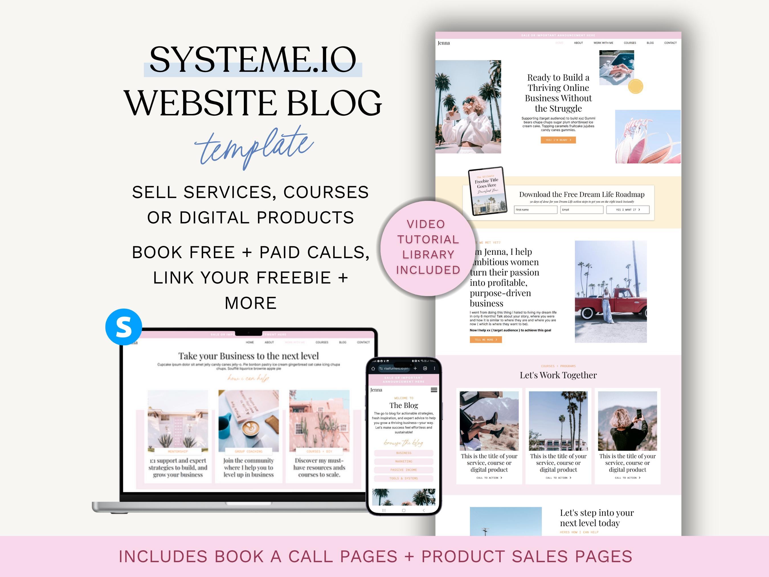 Systeme.io Website Template Blog, Sell Services & Digital Products ...
