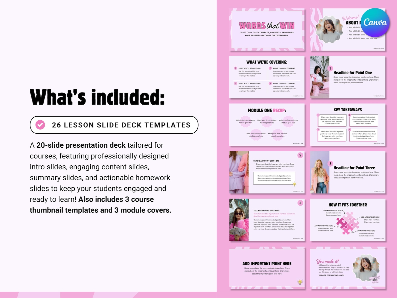 Course Creator Template Bundle, Google Docs Workbook Template, Ebook ...