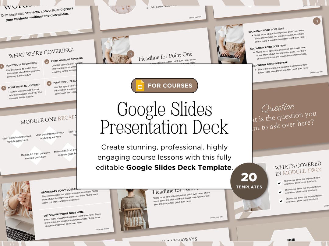 Google Slides Presentation Course Slide Deck Template - Etsy