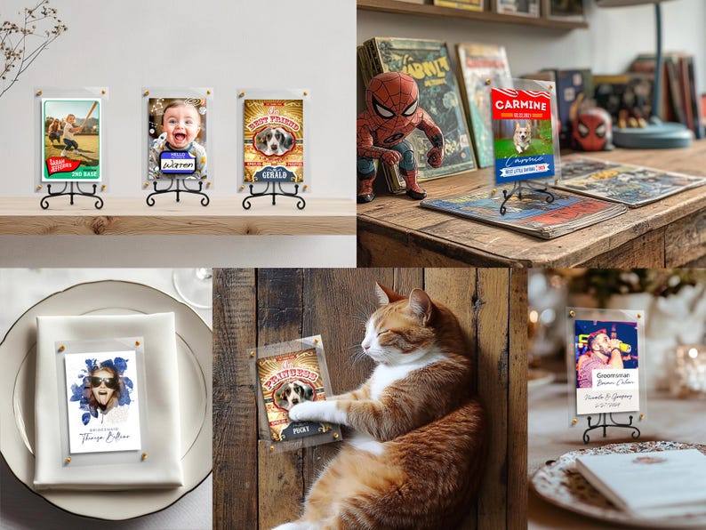 Custom Pet Trading Card: Dog Fan Card With Iron Stand - Etsy