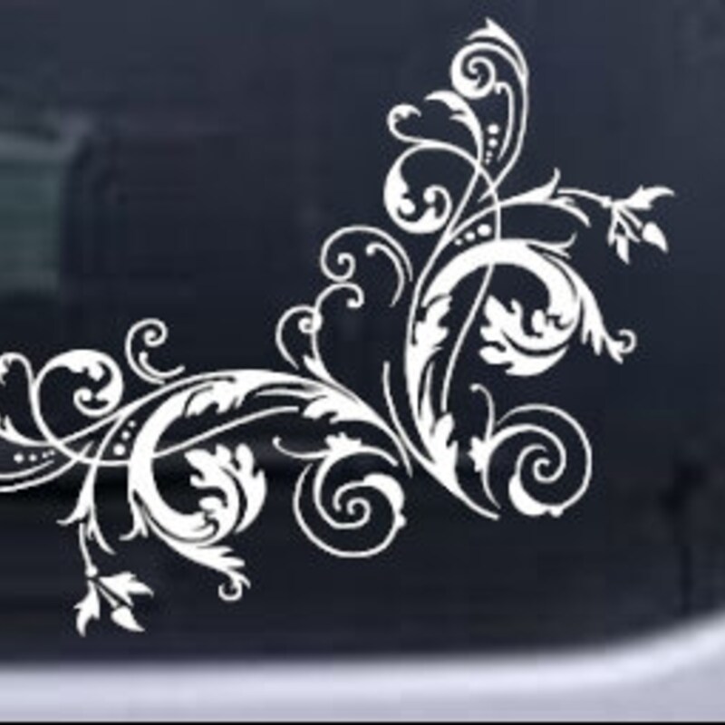 Corner Scroll Decal - Etsy