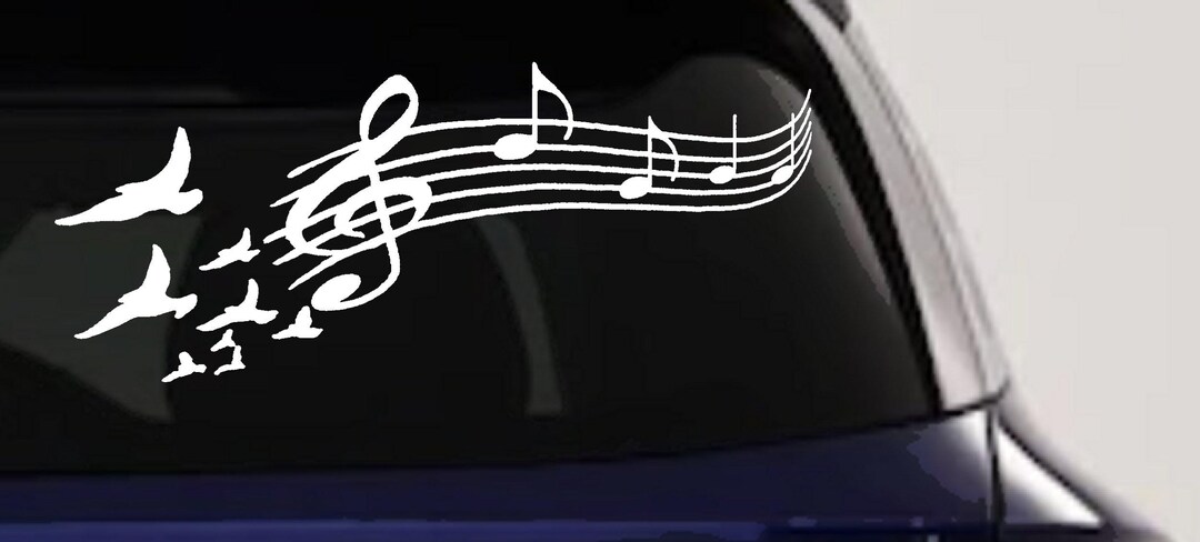 Birds Music Scale Notes Car Truck Window Vinyl Decal Sticker - Etsy