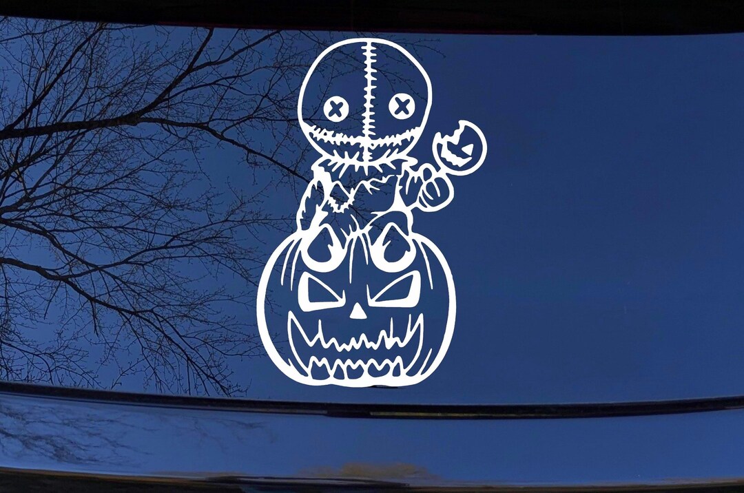 Halloween Gothic Sam Trick or Treat Car Decal - Window Sticker 10in X 6 ...