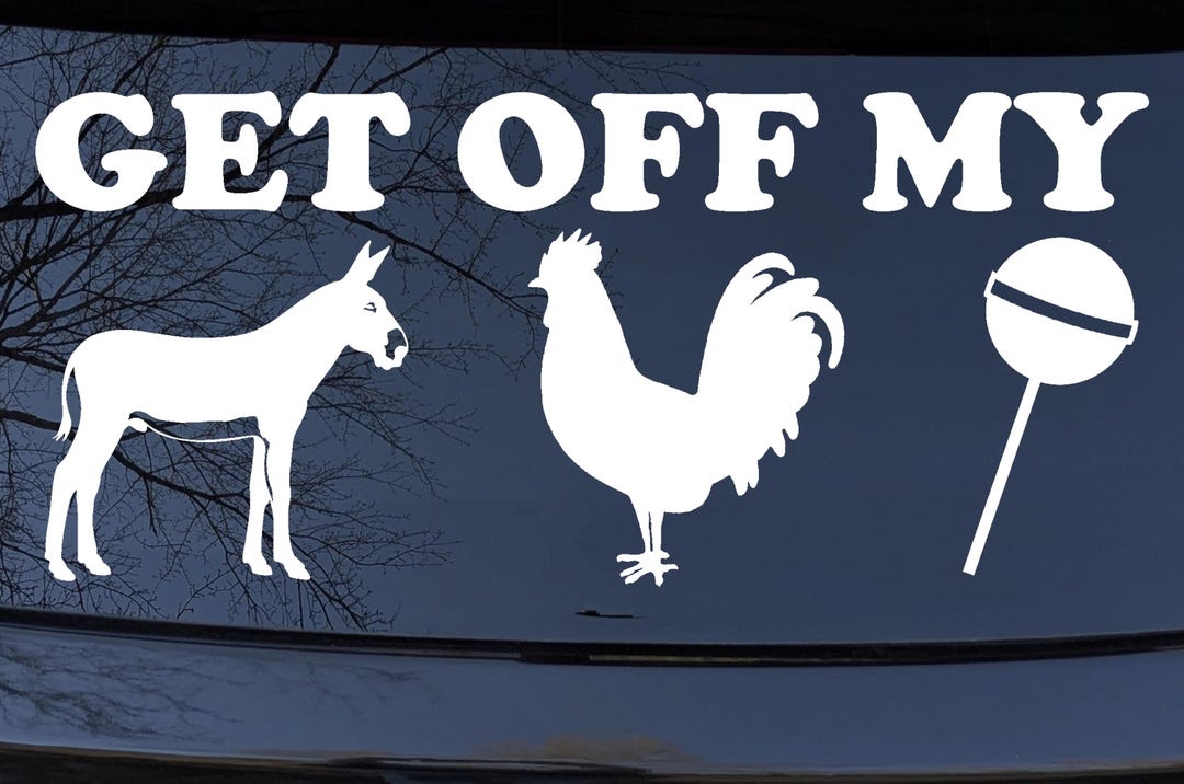Funny Donkey, Rooster, Lollipop Vinyl Decal - Car, Truck, Laptop ...