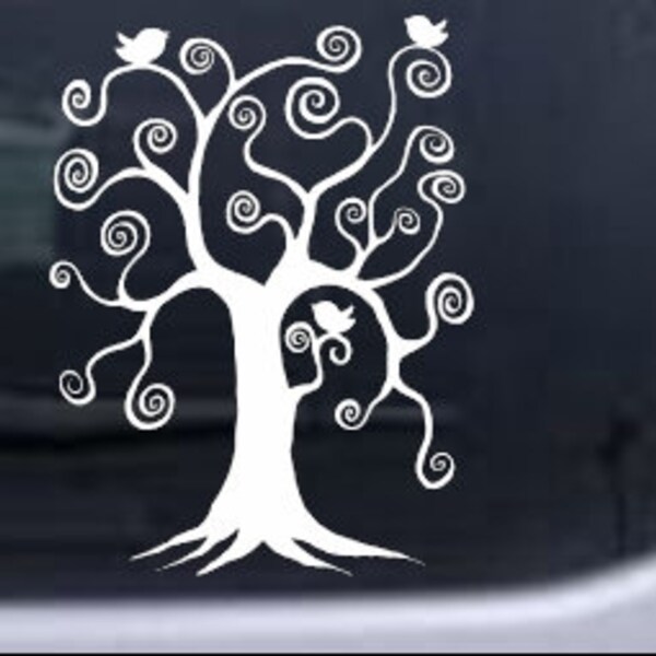 Swirl Tree Decal - Etsy
