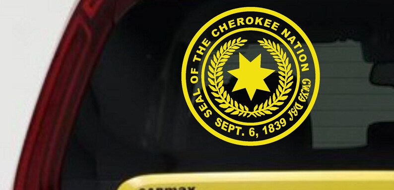 Cherokee Nation Seal Decal Car Truck Window Native American Sticker 4in ...