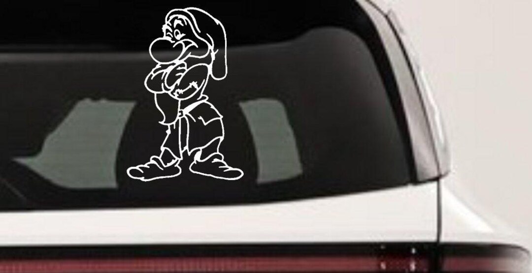 Grumpy Dwarf Vinyl Decal Sticker: Car, Truck, Laptop Window 8in X 5.3in ...
