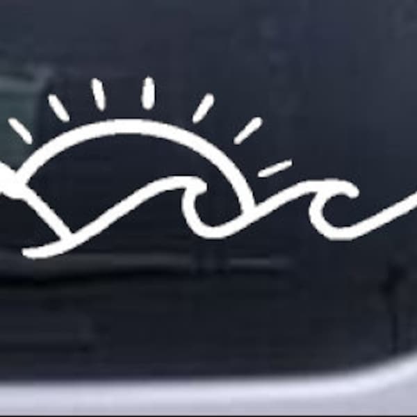 Mountain Ocean Wave Truck Decal - Etsy