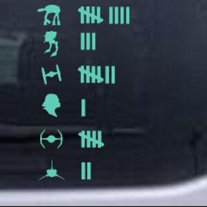 Star Wars Empire Kills Tally Decal Car Window, Laptop, Gaming Console ...