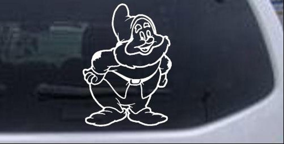 Happy Dwarf Snow White Car or Truck Window Laptop Decal Sticker Your ...