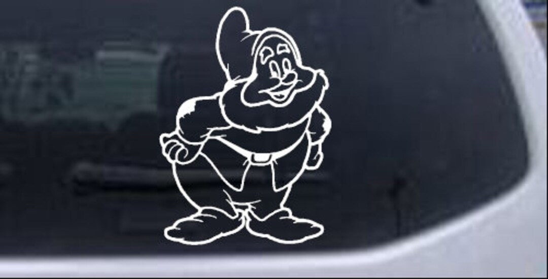 6in X 4.4in Happy Dwarf Car or Truck Window Laptop Decal Sticker Your ...