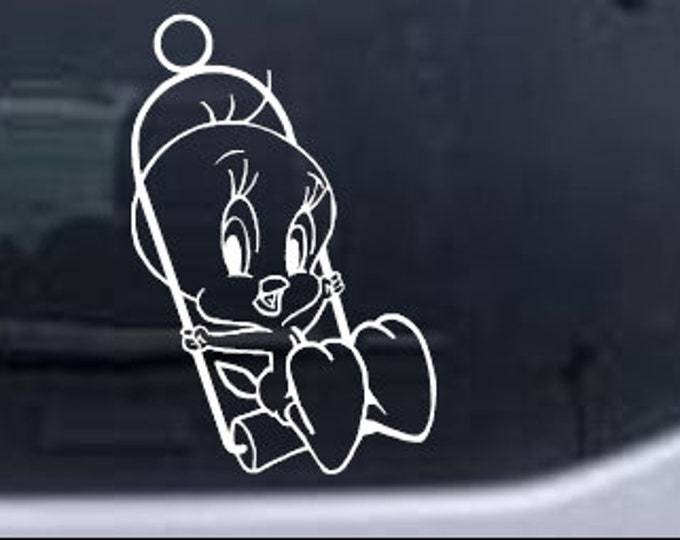 Tweety Bird With Hawaiian Hibiscus Flowers Aloha Beach Car Bumper ...