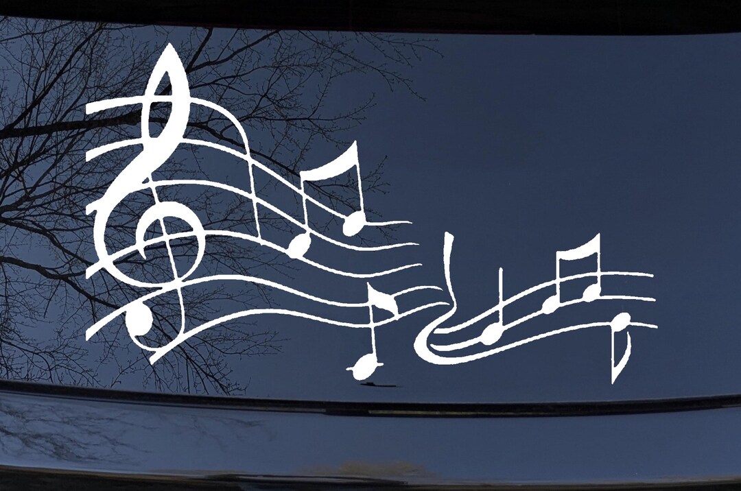 4in X 6.6in Music Scales and Music Notes Car or Truck Window Laptop ...