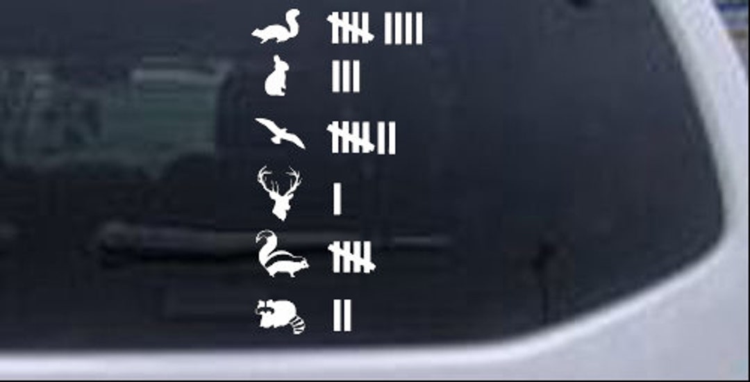 8in X 4.1in Keeping Count Roadkill Animals Car or Truck Window Laptop ...