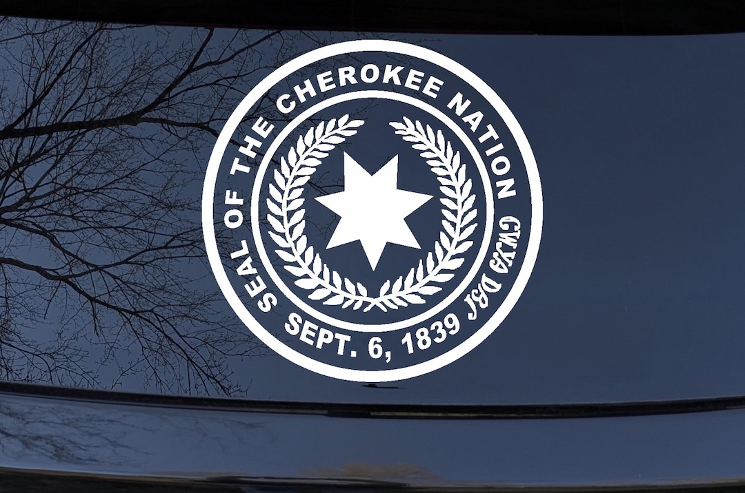 Cherokee Nation Seal Vinyl Decal: Car, Truck, Window, Laptop Sticker ...