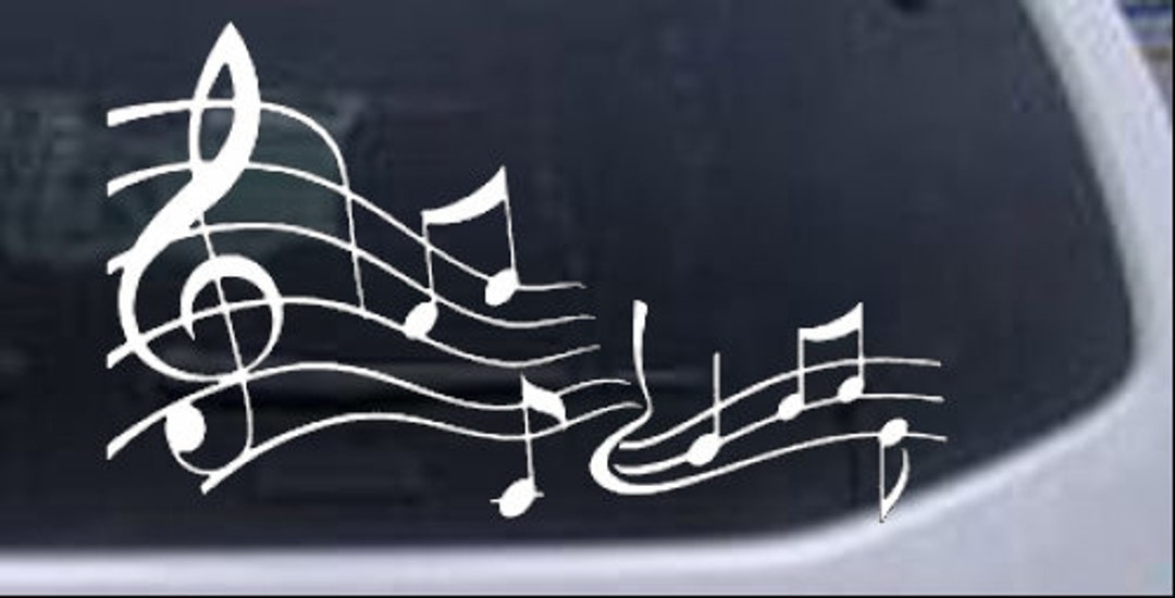 4in X 6.6in Music Scales and Music Notes Car or Truck Window Laptop ...