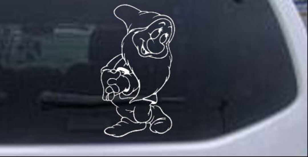 6in X 3.4in Bashful Dwarf Car or Truck Window Laptop Decal Sticker Your ...