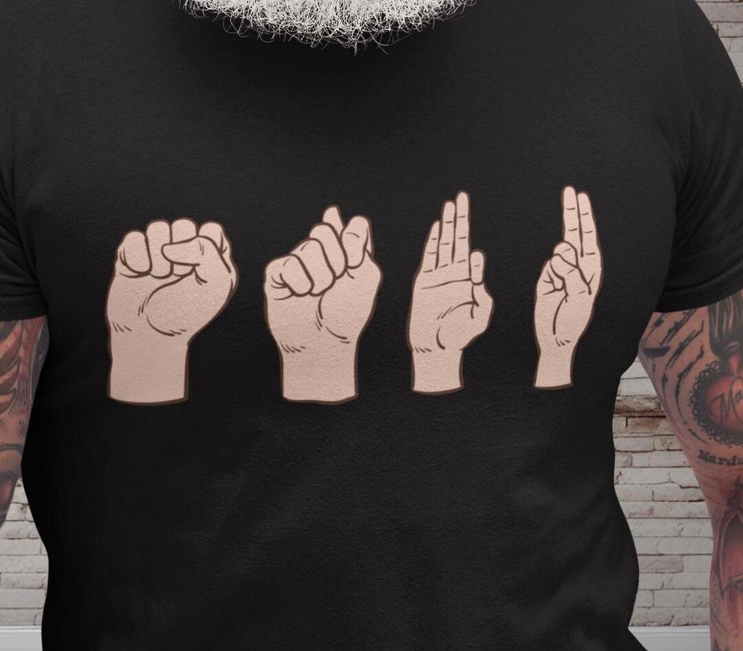 STFU Sign Language Graphic T-shirt, Unisex Tee for Deaf Awareness ...