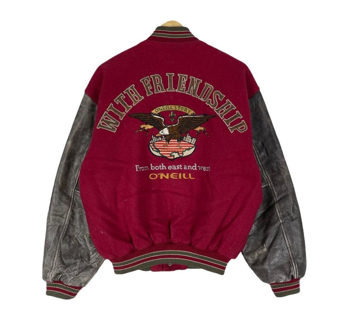 Vintage 90s Oneill Varsity Letterman Jacket Size Medium - Etsy