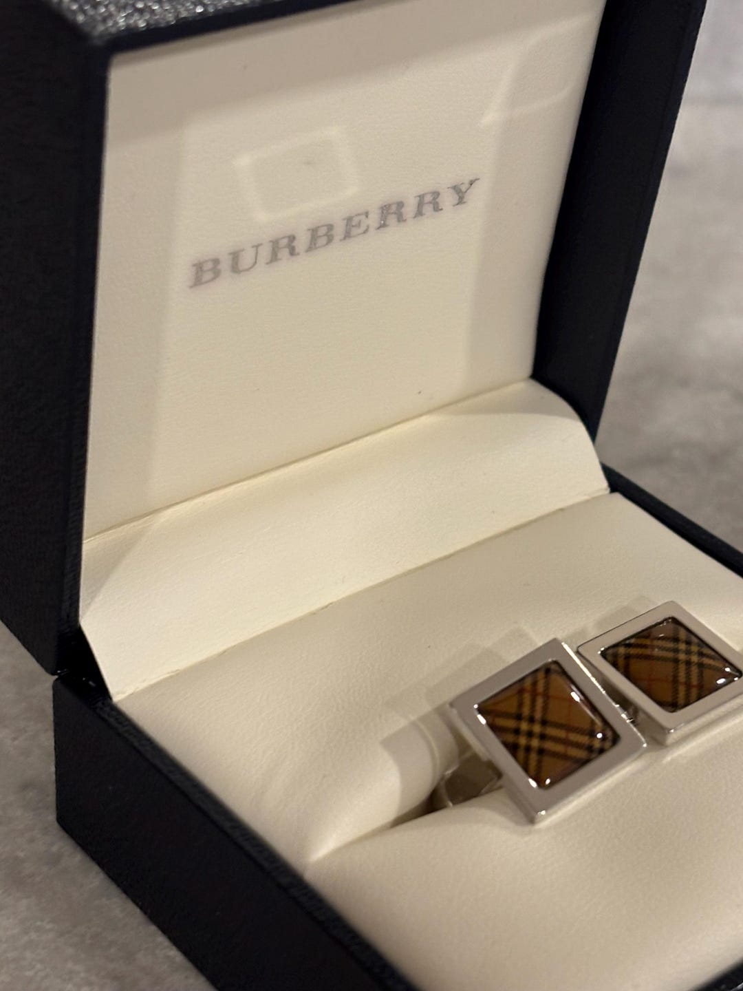 New Vintage Brown Plaid Burberry Cufflinks - Etsy