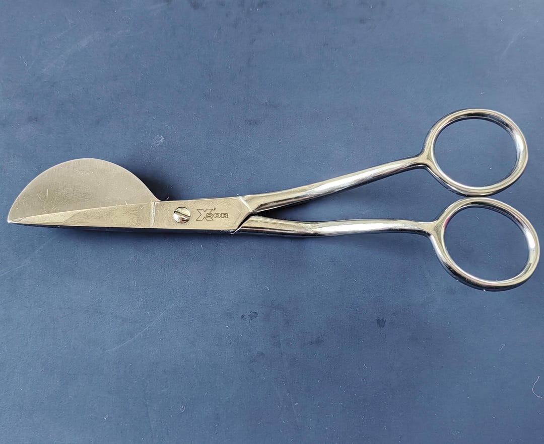 XSOR Applique Scissors: 5.8" Duckbill Blade, Double Bent Handle - Etsy