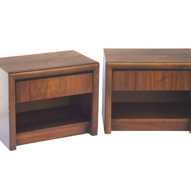 Walnut Nightstand - Etsy