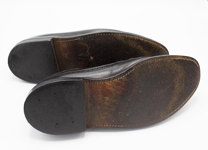 Vintage Leather Wingtip by Dexter Black Leather Pinking Details Sz 12 ...
