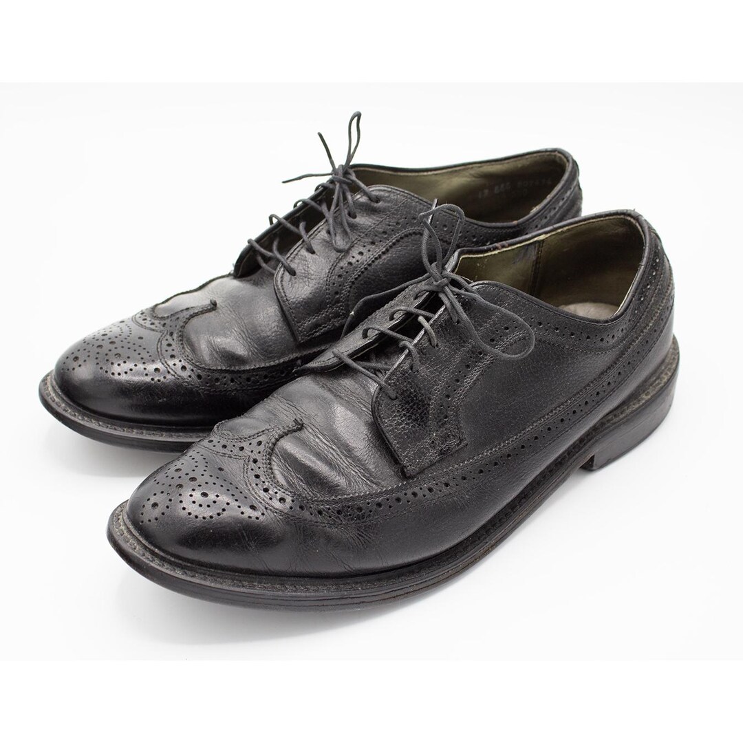 Vintage Leather Wingtip by Dexter Black Leather Pinking Details Sz 12 ...