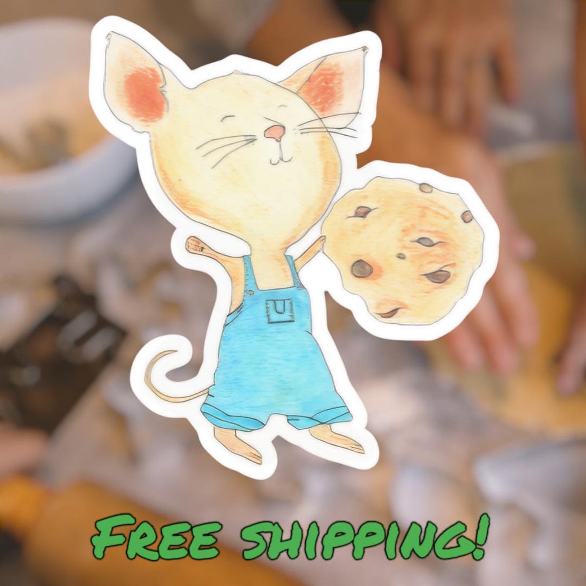 If You Give Mouse a Cookie Vinyl Sticker, Hand-drawn - Etsy