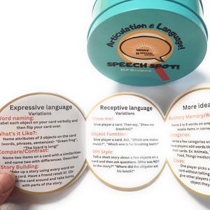 Speech Spot Card Game (articulation and Language) - Etsy