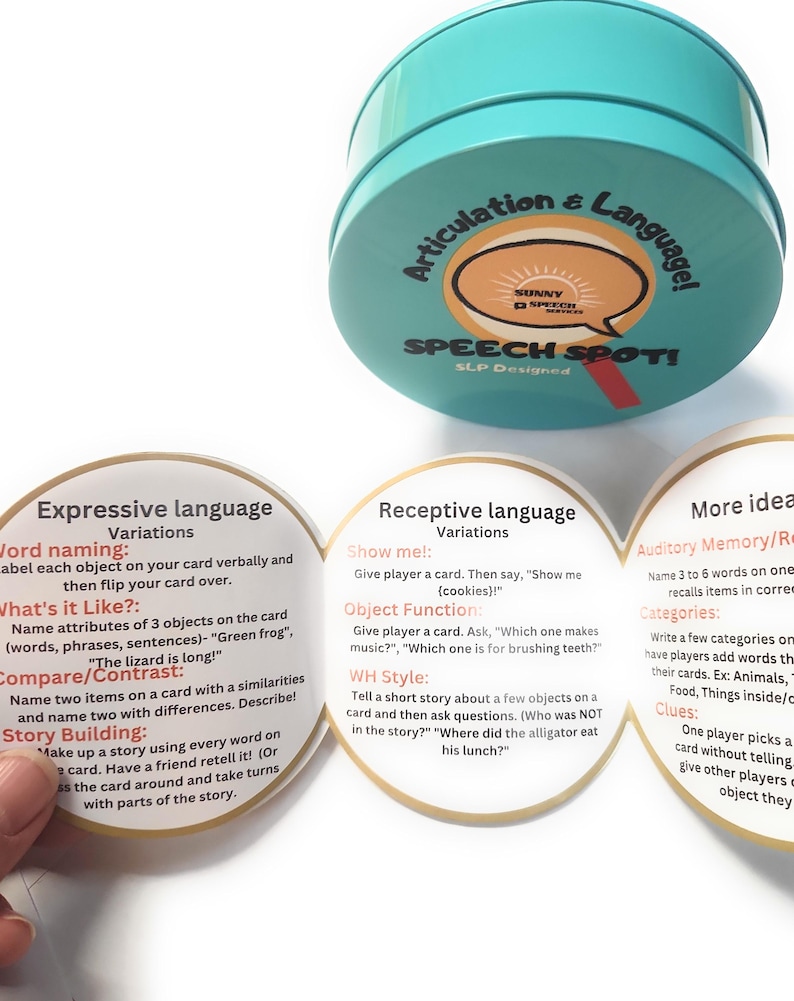 Speech Spot Card Game (articulation and Language) - Etsy