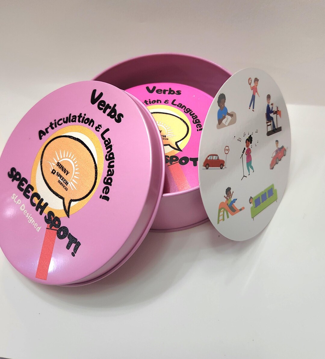 Speech Spot Verbs Card Game - Etsy