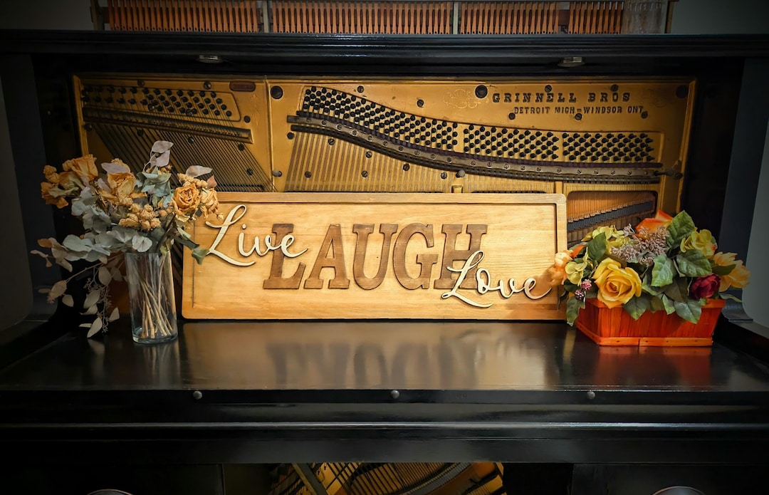 Live Laugh Love Sign, Home Decor Sign, Signs, Wedding Sign, Wall ...