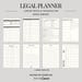 Legal Planner Digital Template | Lawyer Case Organizer (canva Download ...