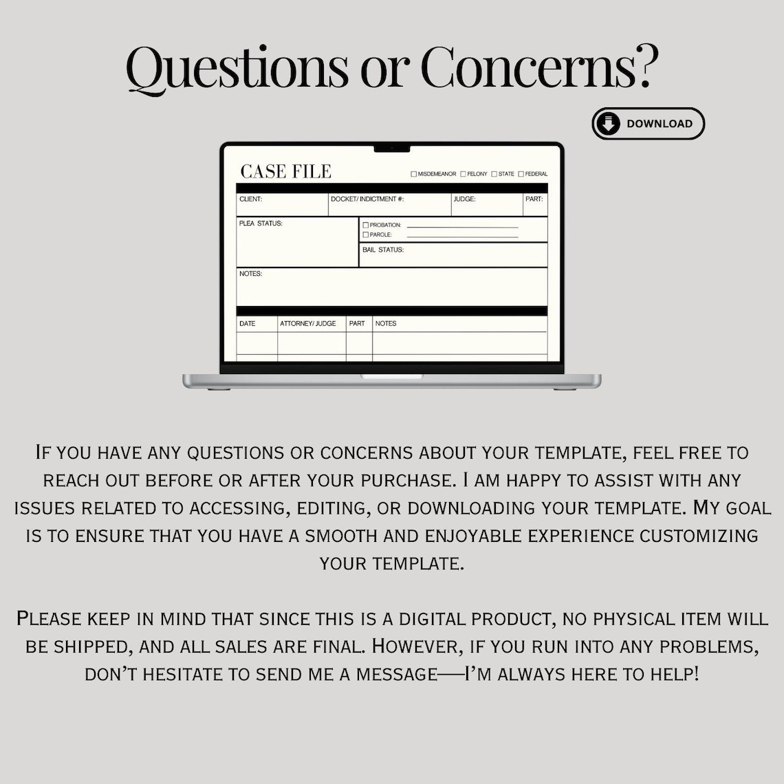 Legal Planner Digital Template | Lawyer Case Organizer (canva Download ...