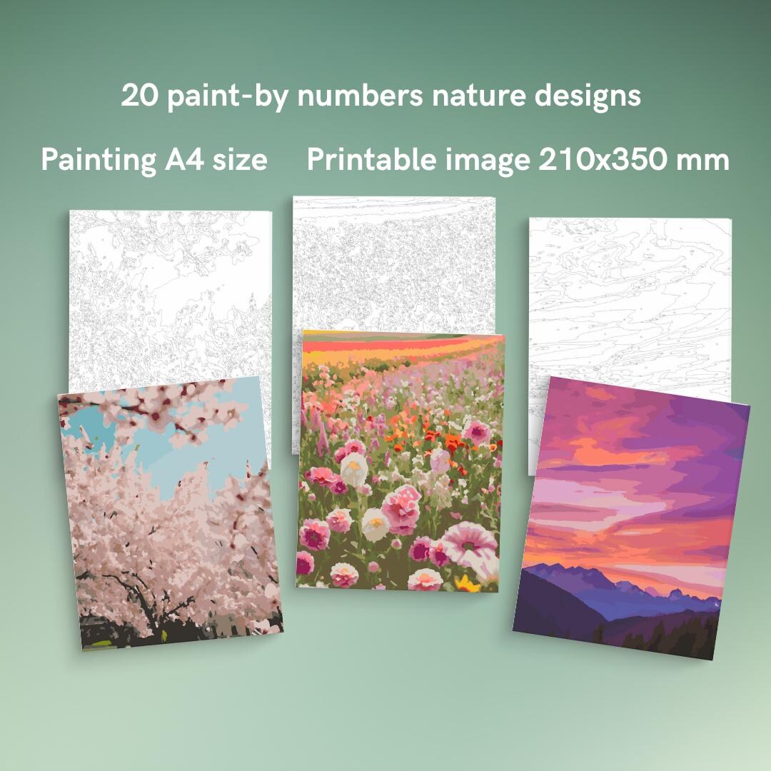 Color by Numbers Printable | DIY Painting Print | Paint by Numbers Art ...