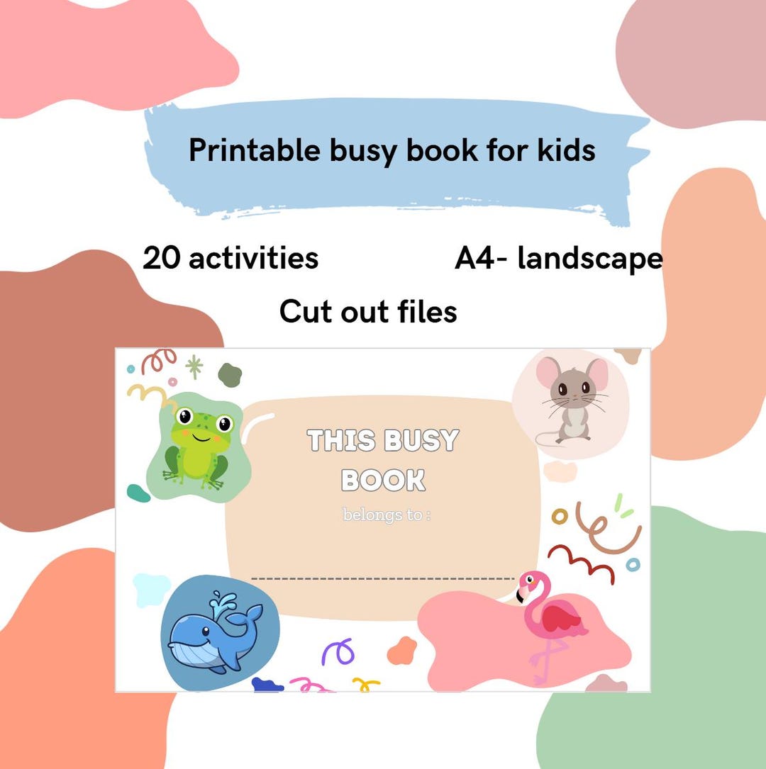 Printable Busy Book | Busy Book for Toddlers | Digital File | Toddler ...