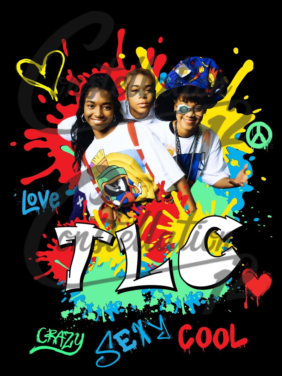 TLC Downloadable T-shirt Image for DTF - Etsy