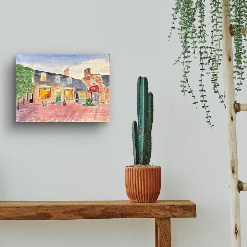 Christmas Colonial Williamsburg Watercolor 9x12 – Holiday Historic ...