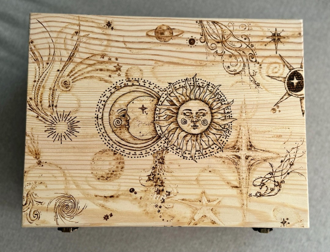 Custom Woodburned Large Memory Box - Etsy