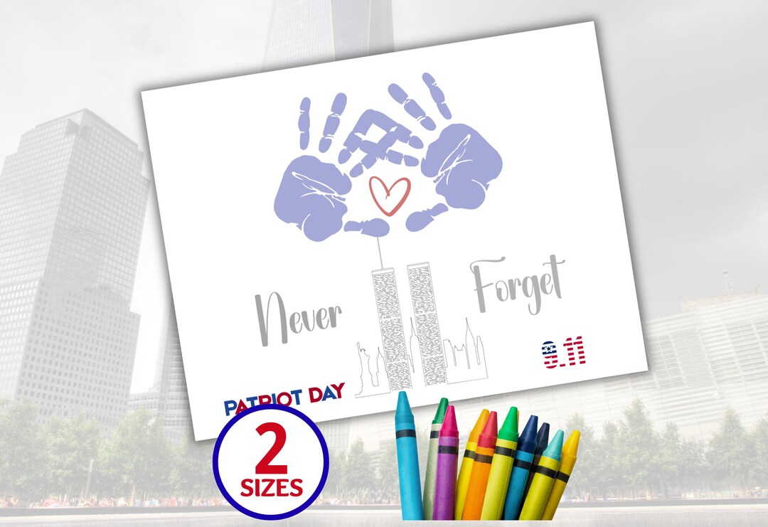 Patriot Day Handprint Craft, Handprint Art, Handprint Sign, Handprint ...