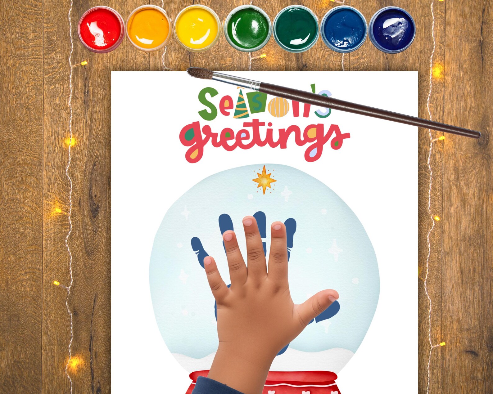 Christmas Handprint Craft, Christmas Snow Globe Handprint, Winter ...