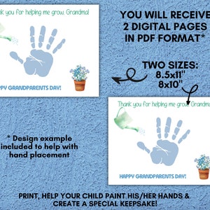 Grandparents Day Handprint Craft, Grandma Handprint Art, Grandpa ...