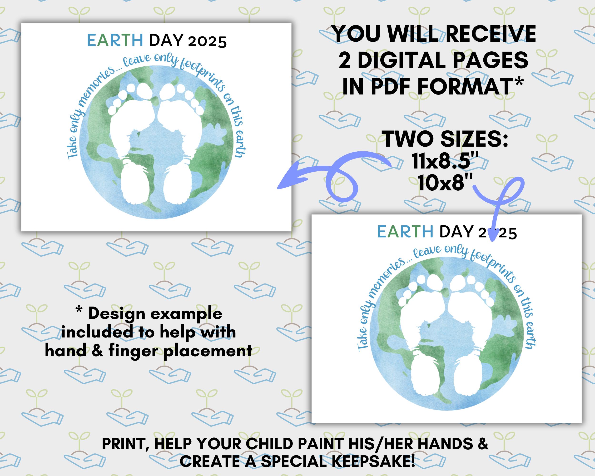 Earth Day Footprint Craft, Take Only Memories, Handprint Art, Handprint ...