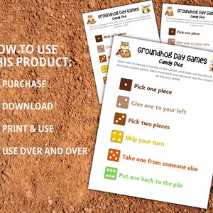 Groundhog Day Candy Dice, Groundhog Day Games, Family Game Night ...