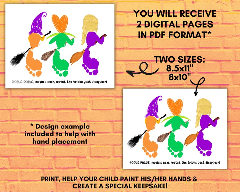 Halloween Footprint Craft, Witch Footprint, Fall Handprint Craft, Fall ...
