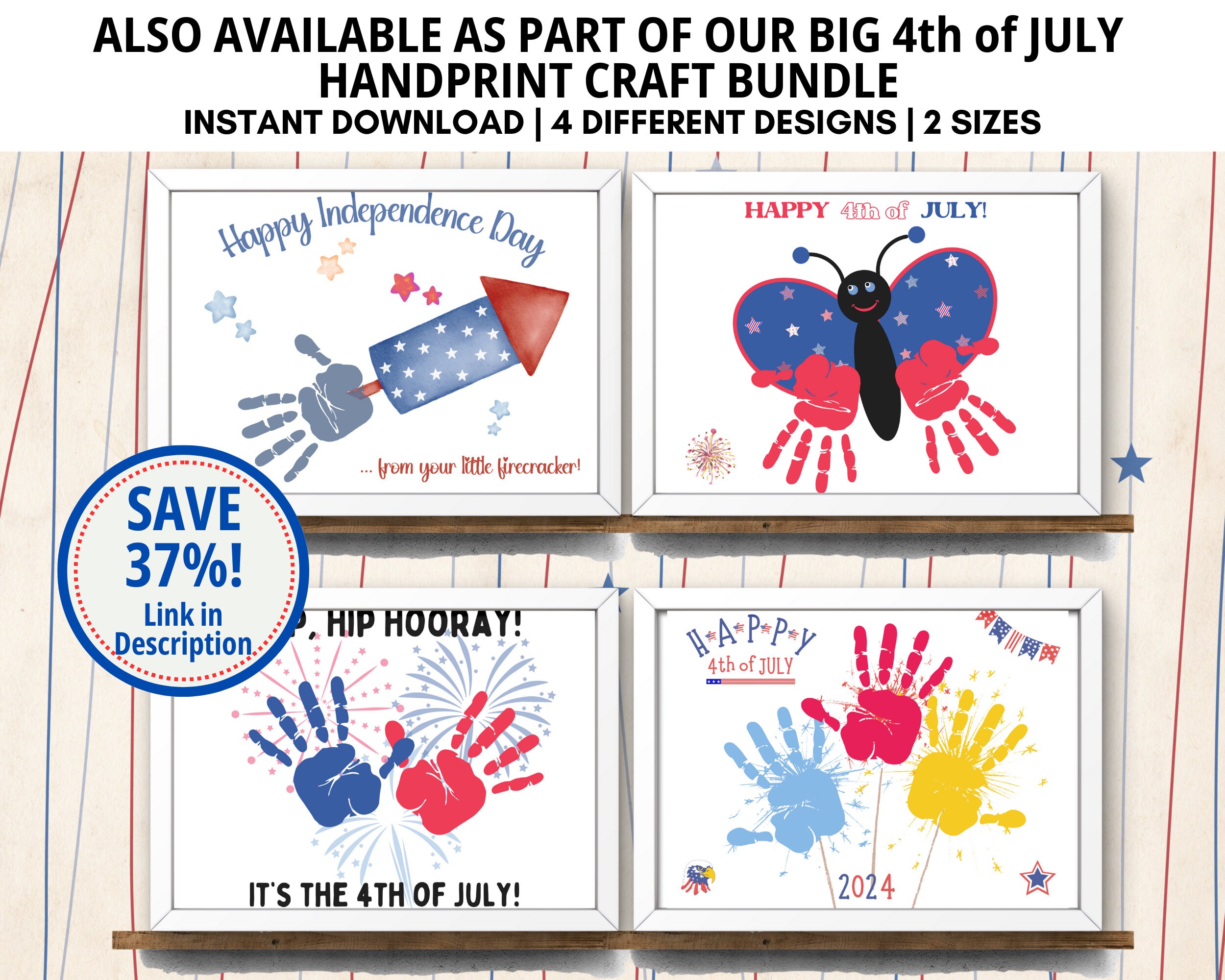 Firecracker Handprint Craft, 4th of July Handprint Craft, Patriotic ...