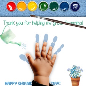 Grandparents Day Handprint Craft, Grandma Handprint Art, Grandpa ...